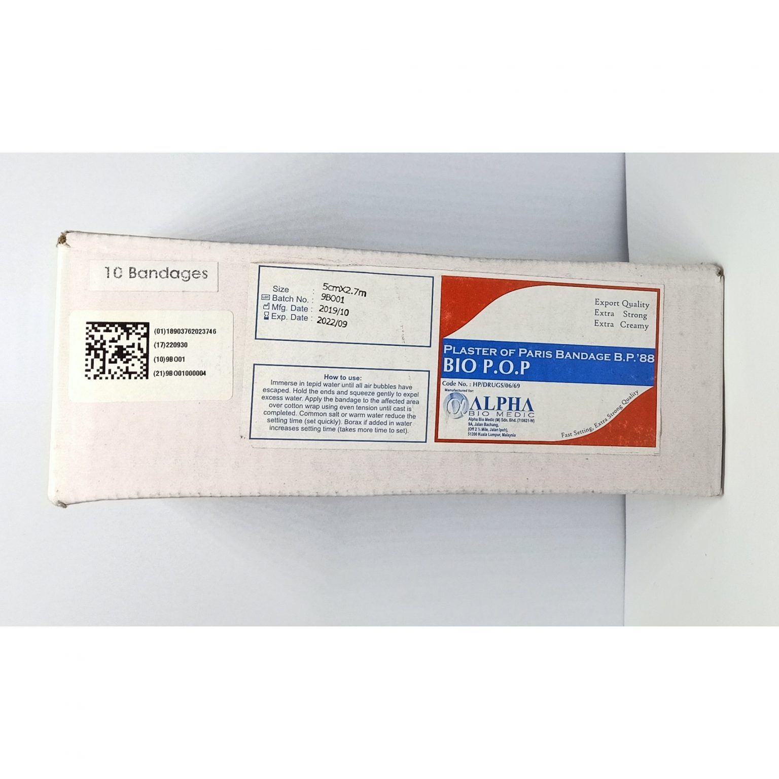 PLASTER OF PARIS BANDAGE ( P.O.P ) - Alpha Bio Medic